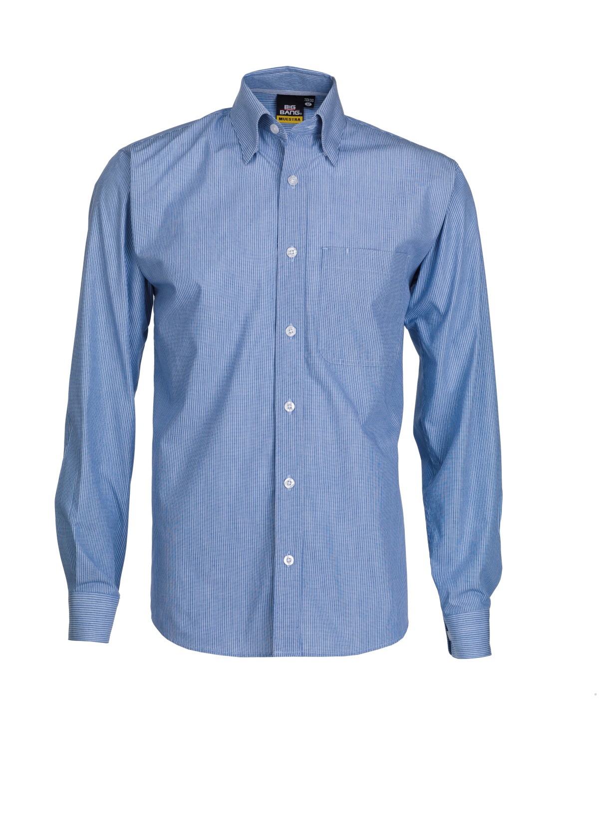 Camisa y Blusa Thyone Manga Larga Pinzada Thyone Azul Francia - BIGBANG ...